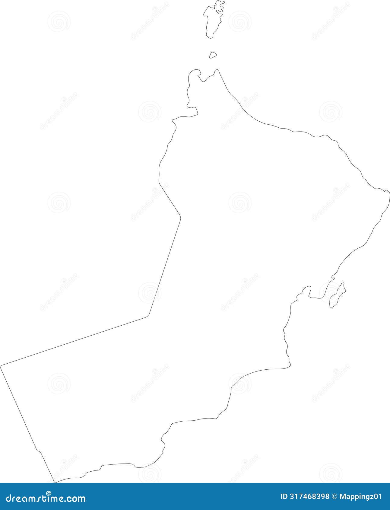 Oman outline map stock illustration. Illustration of icon - 317468398