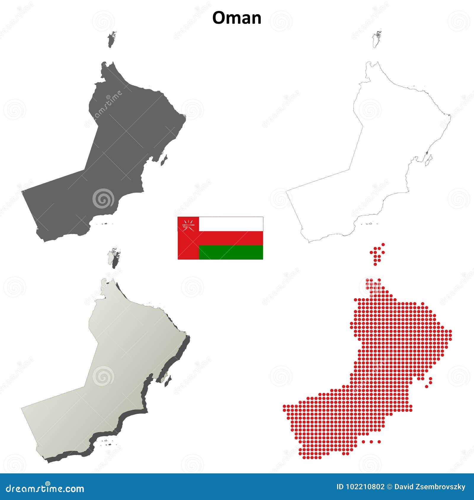 Oman - Outline Map Cartoon Vector | CartoonDealer.com #127027225