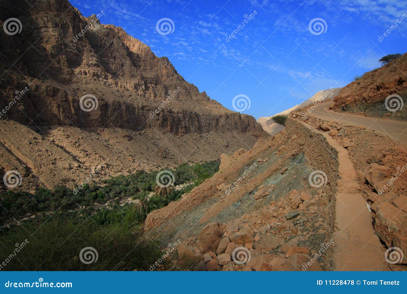 Oman: Road to Wadi Tiwi stock photo. Image of road, oman - 11228478