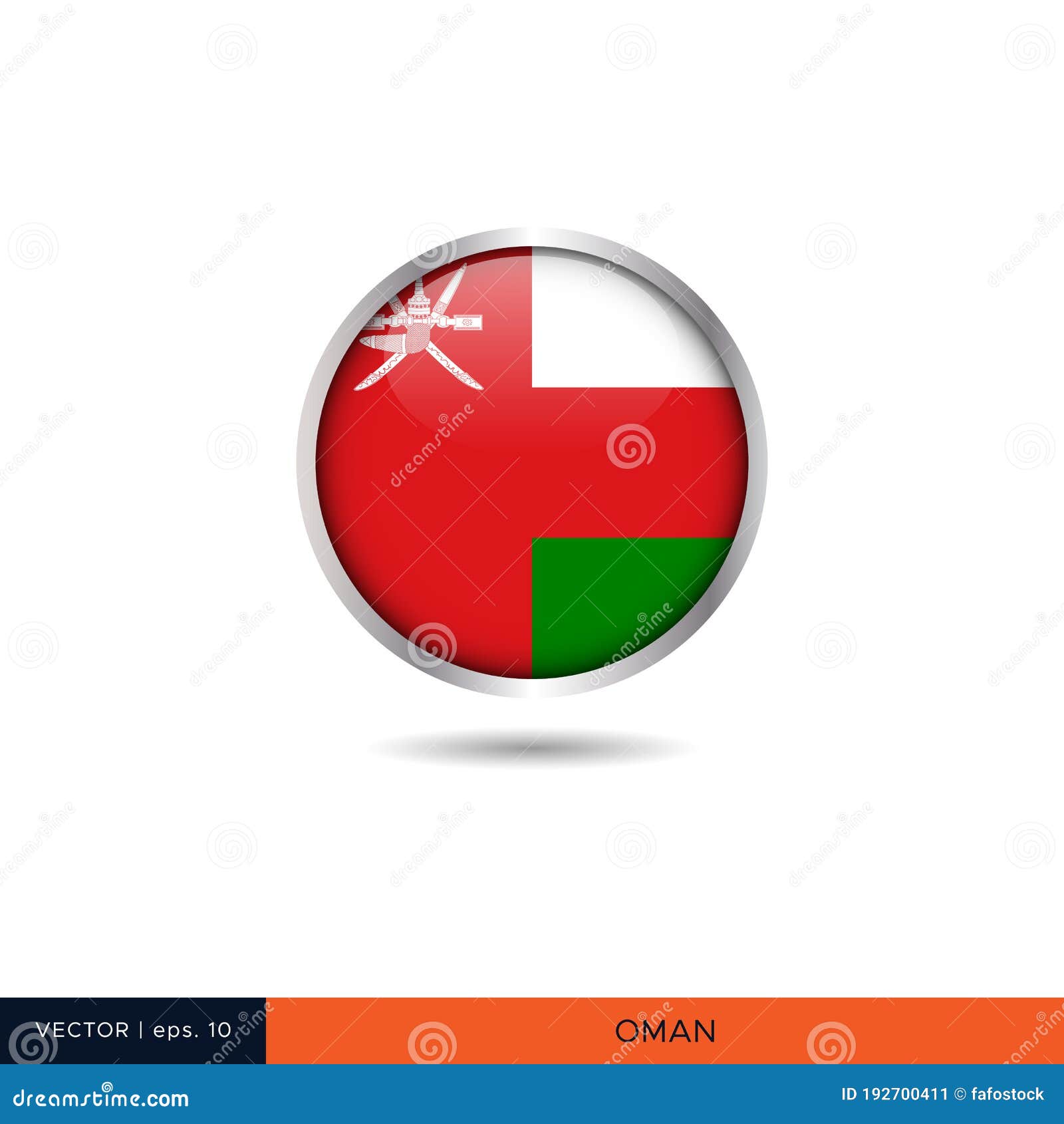 Oman Round Flag Vector Design. Stock Vector - Illustration of concept ...
