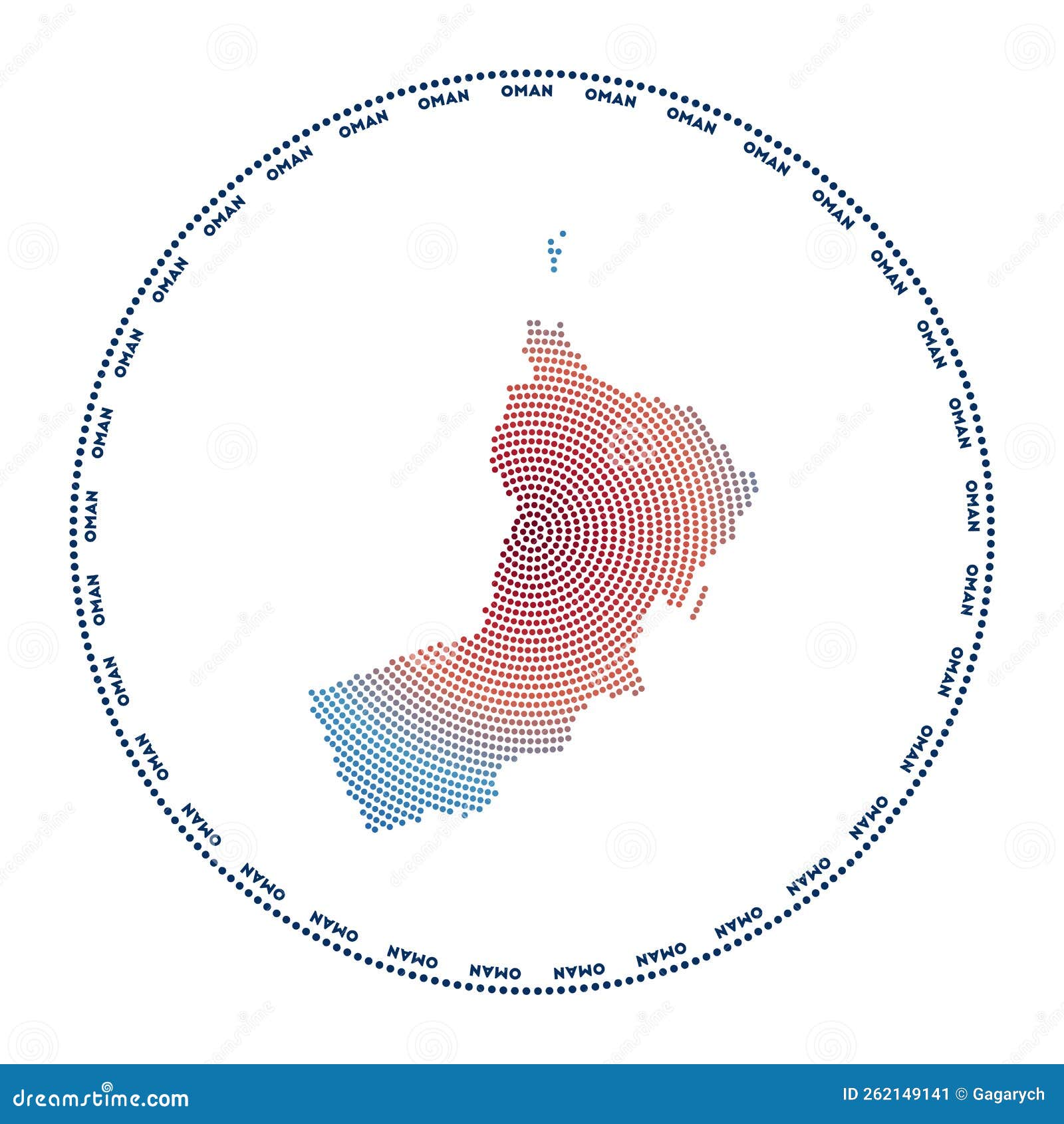 Oman round logo. stock vector. Illustration of land - 262149141