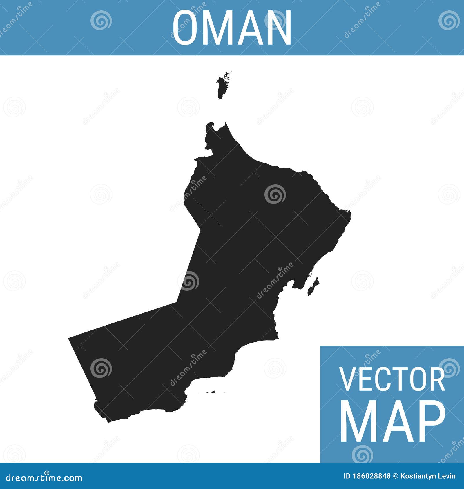 Oman vector map with title stock vector. Illustration of icon - 186028848