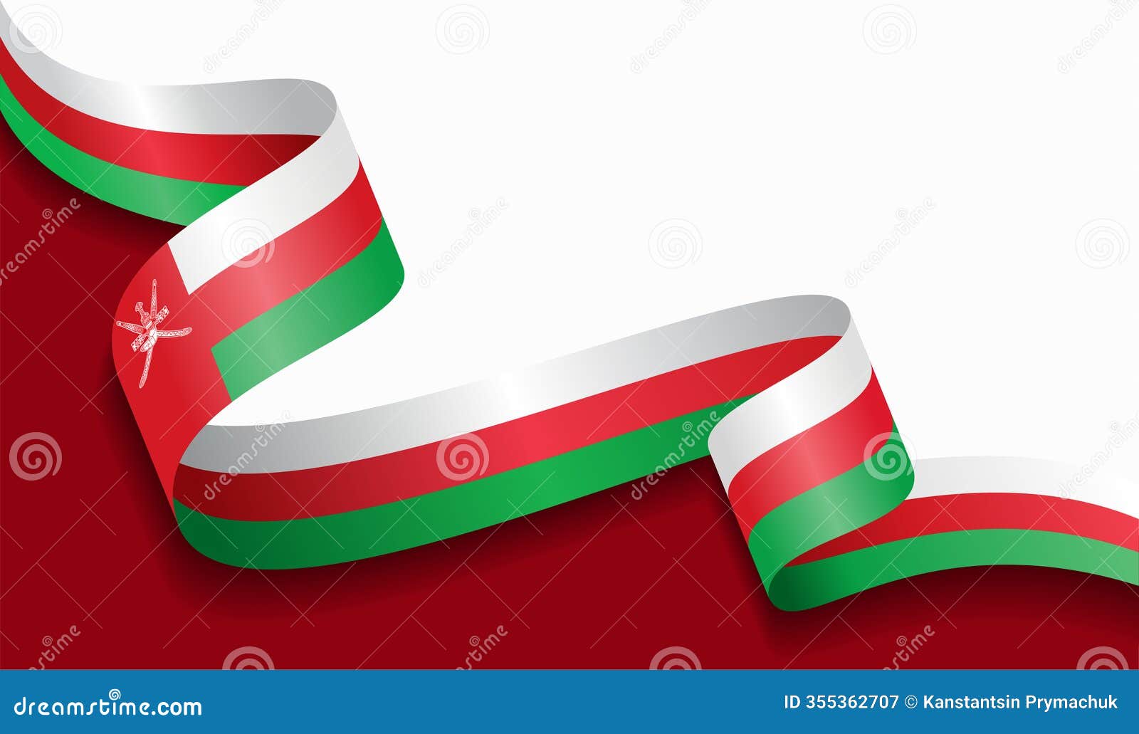 Omani Flag Wavy Abstract Background. Vector Illustration. Stock Vector ...