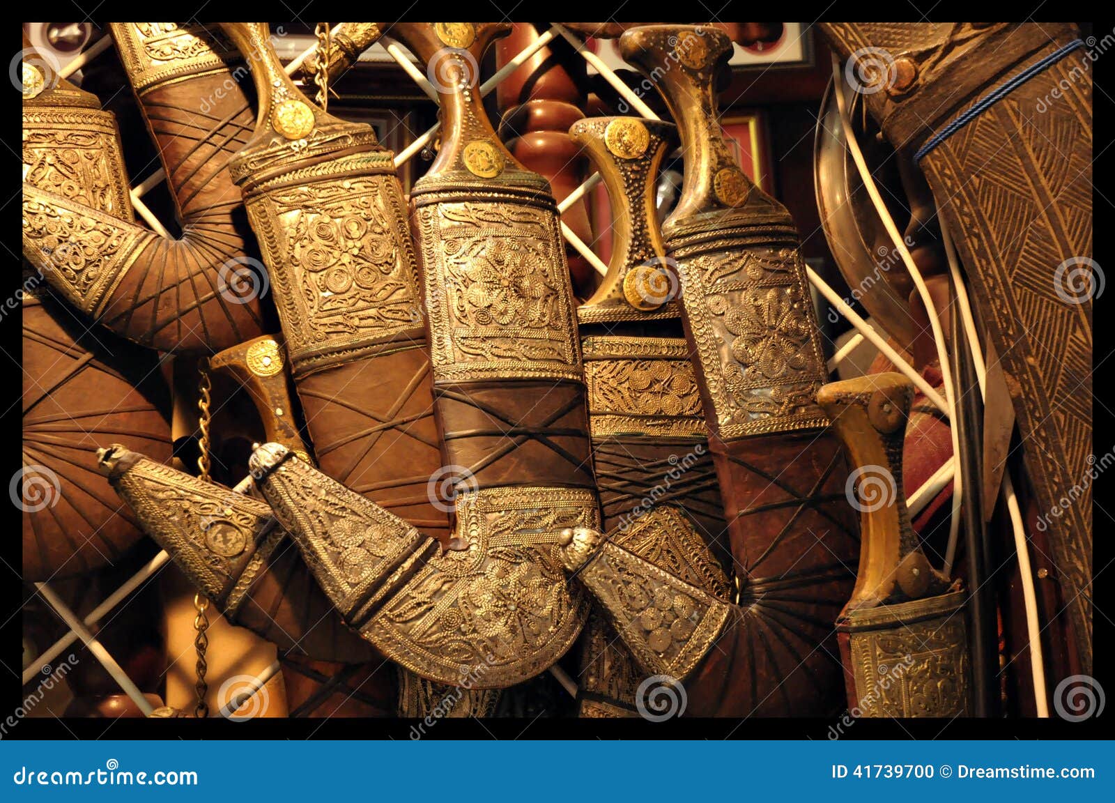 Omani Khanjar is a Traditional Dagger Stock Photo - Image of night ...