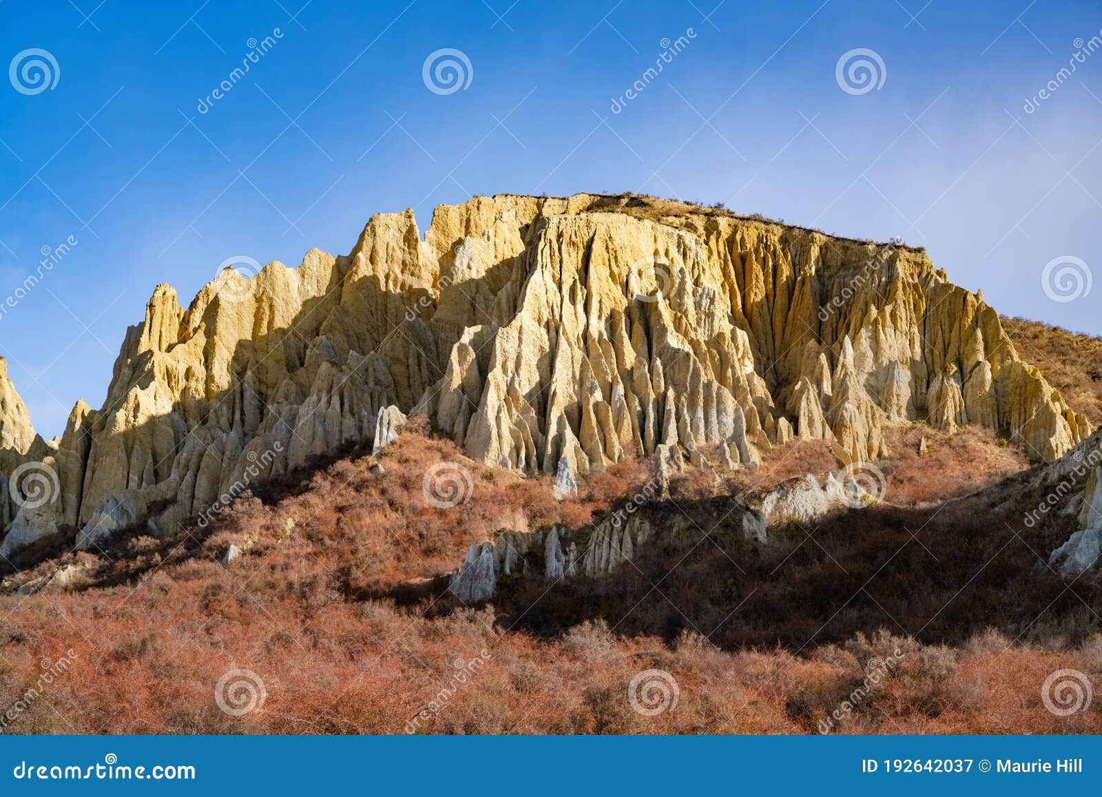 Omarama Clay Cliffs stock image. Image of clay, cliffs - 192642037