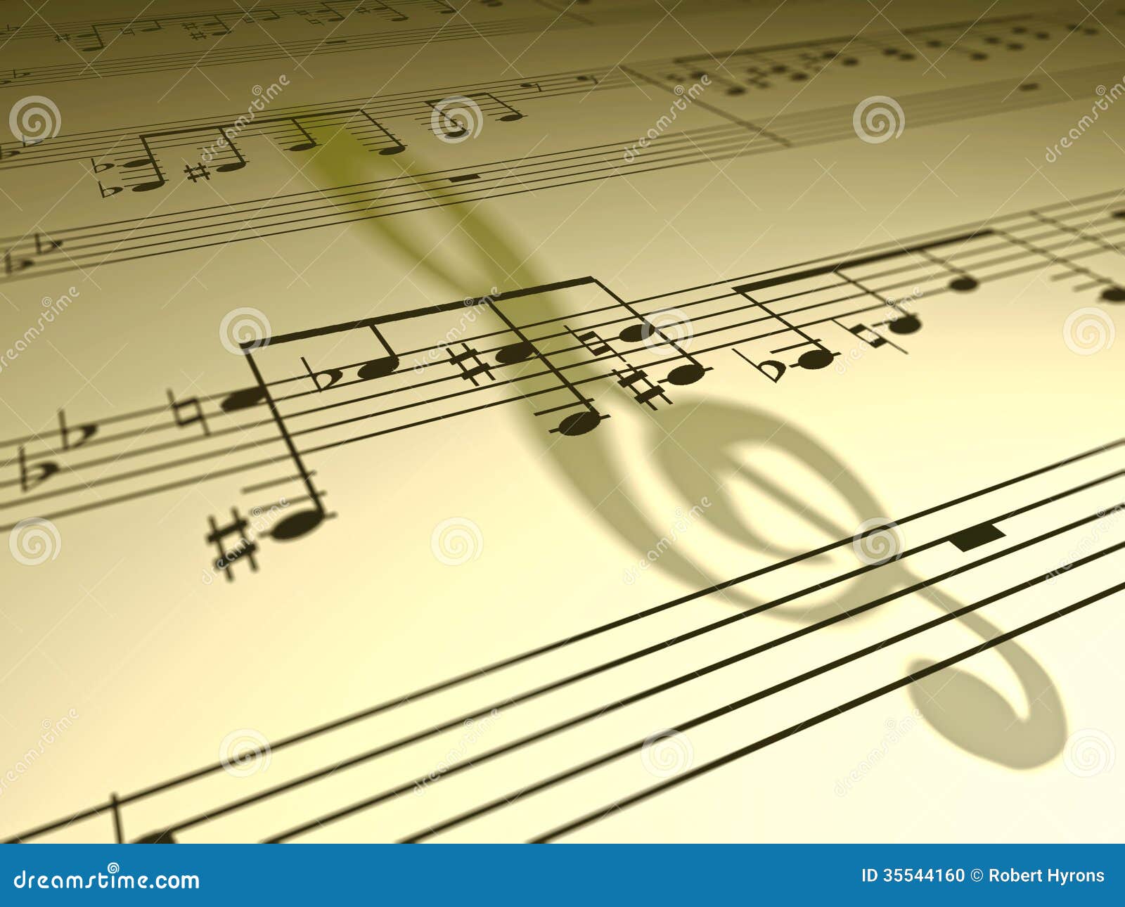 Ombre de note de musique illustration stock. Illustration du image ...