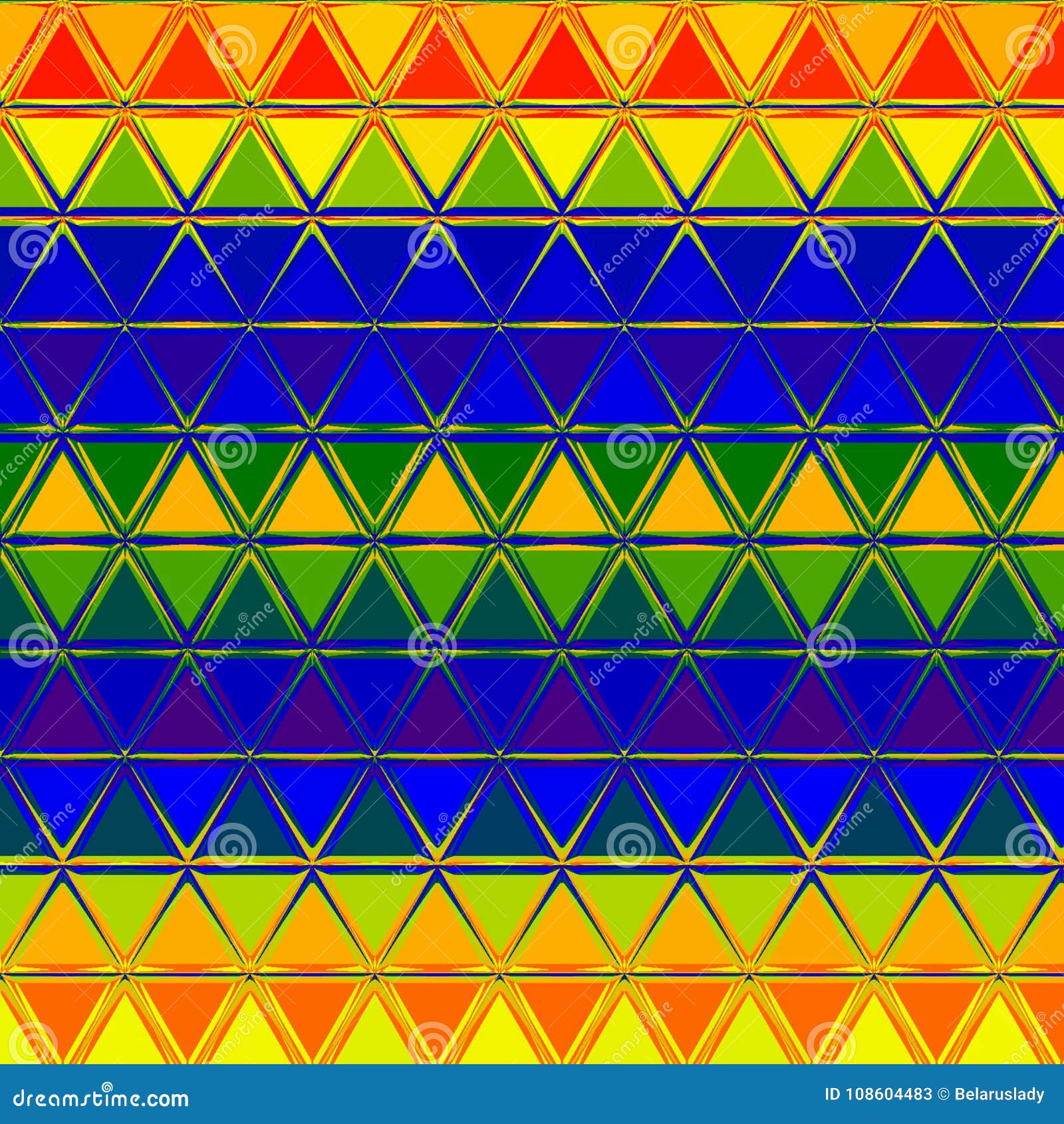 Ombre Wavy Chevrons Triangle Rainbow Background Stock Illustration ...