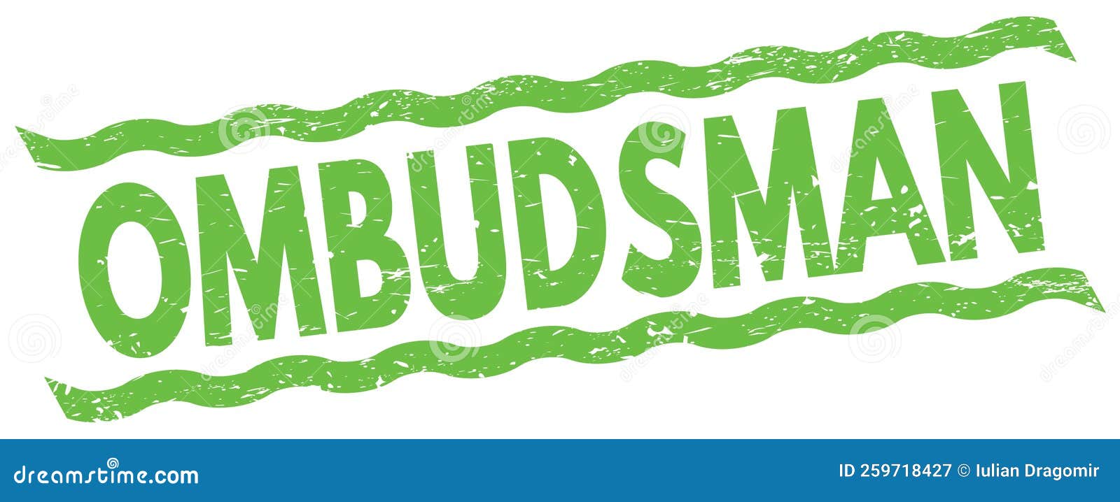 OMBUDSMAN Text on Green Lines Stamp Sign Stock Illustration ...
