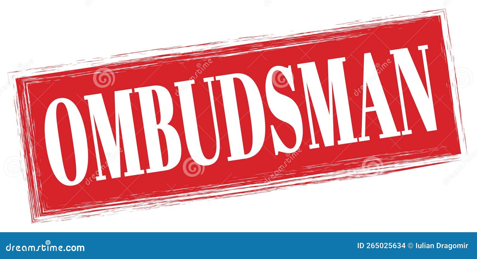 OMBUDSMAN Text Written on Red Stamp Sign Stock Illustration ...