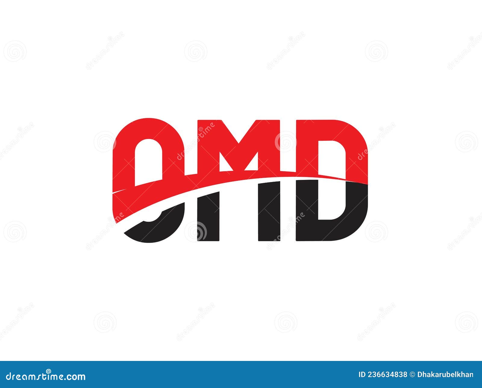 OMD Letter Initial Logo Design Vector Illustration Stock Vector ...