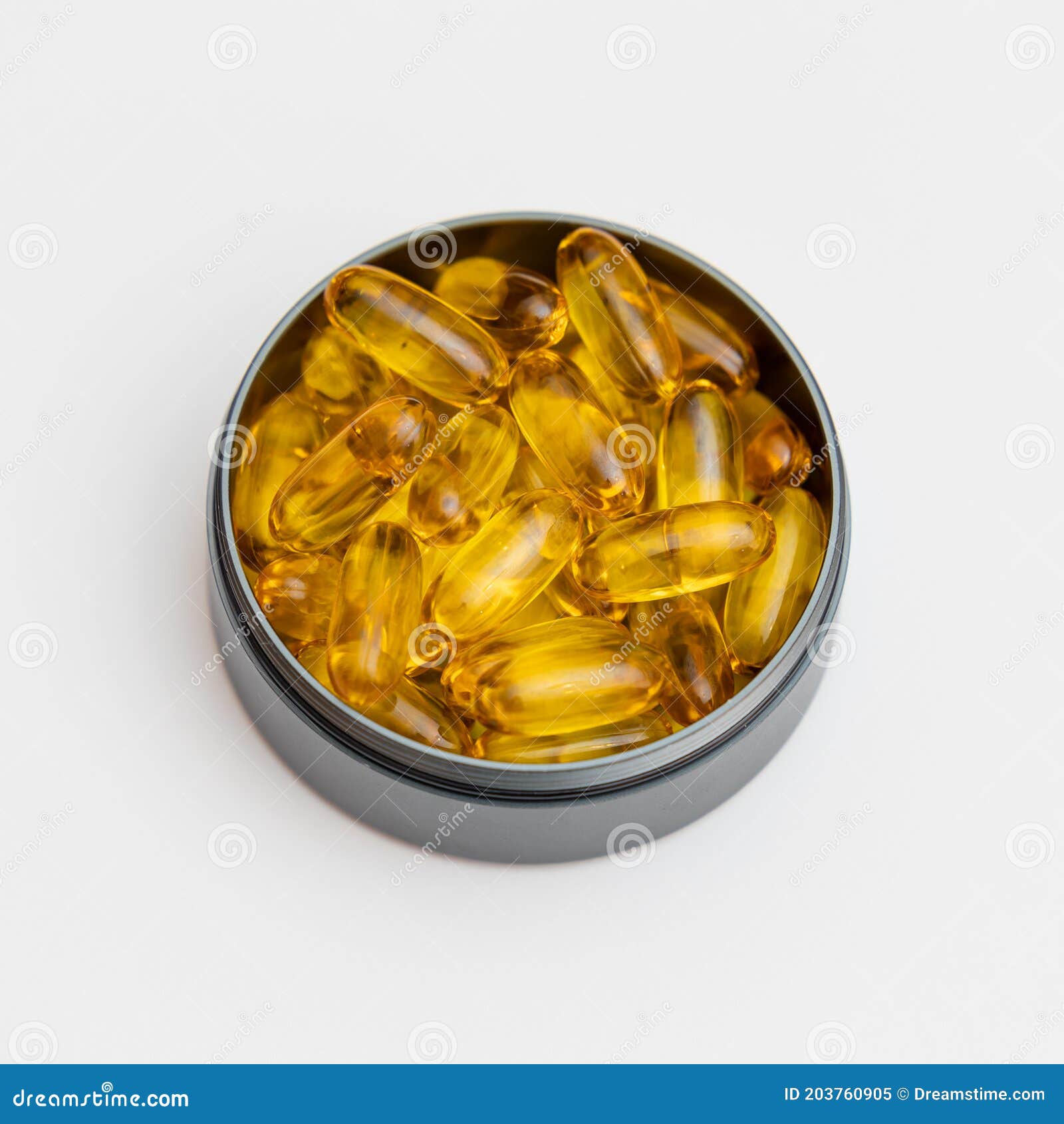 Omega 3 capsules in a jar stock image. Image of bead - 203760905