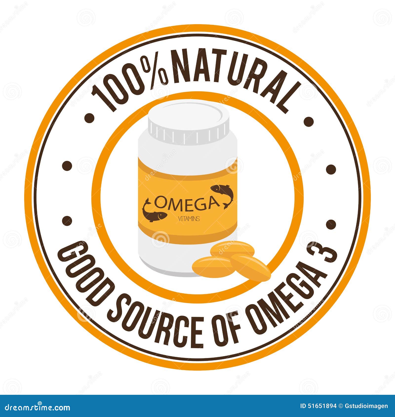 Omega 3 Design, Vector Illustration. Stock Vector - Illustration of ...