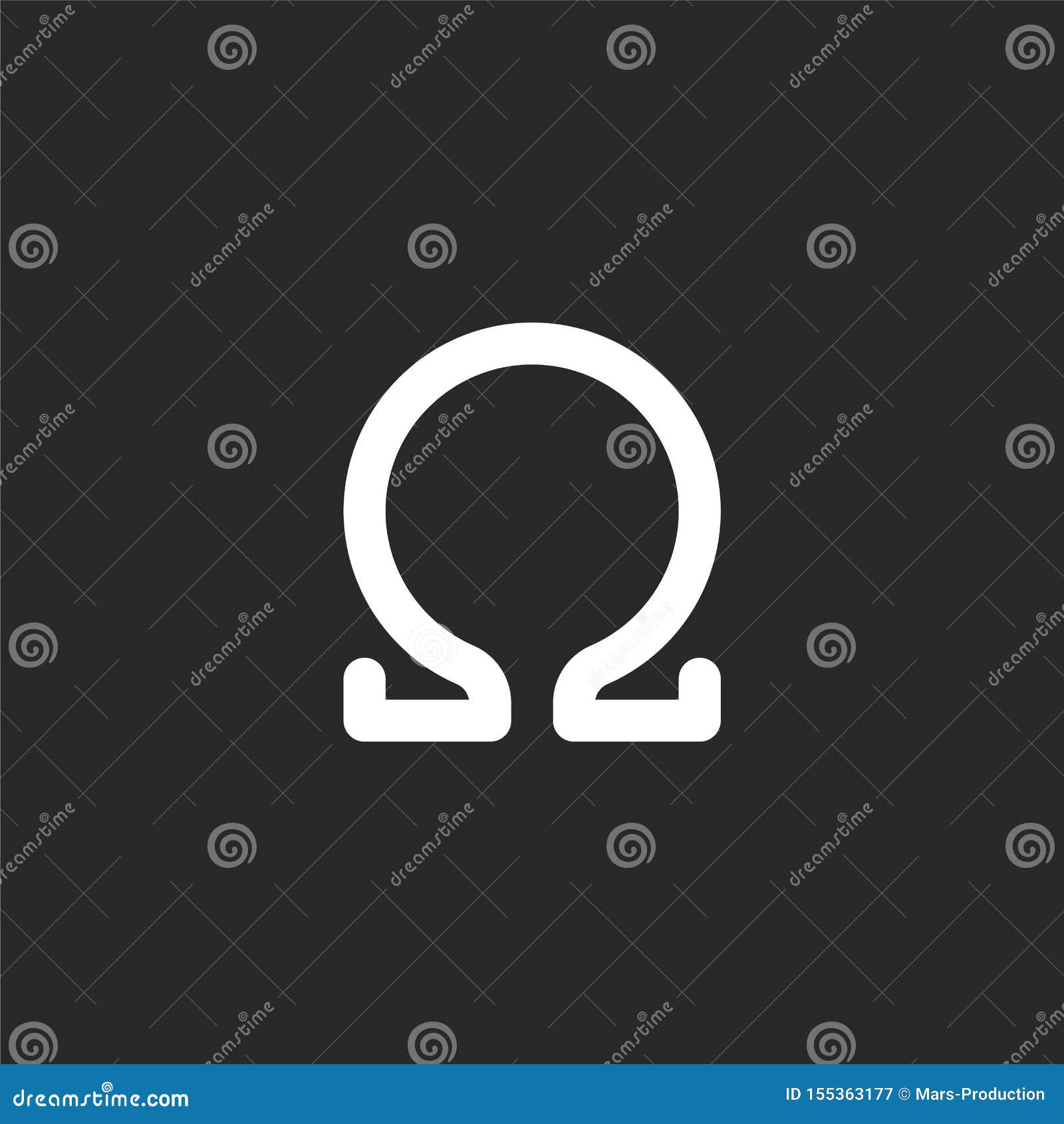Omega Icon. Filled Omega Icon for Website Design and Mobile, App ...