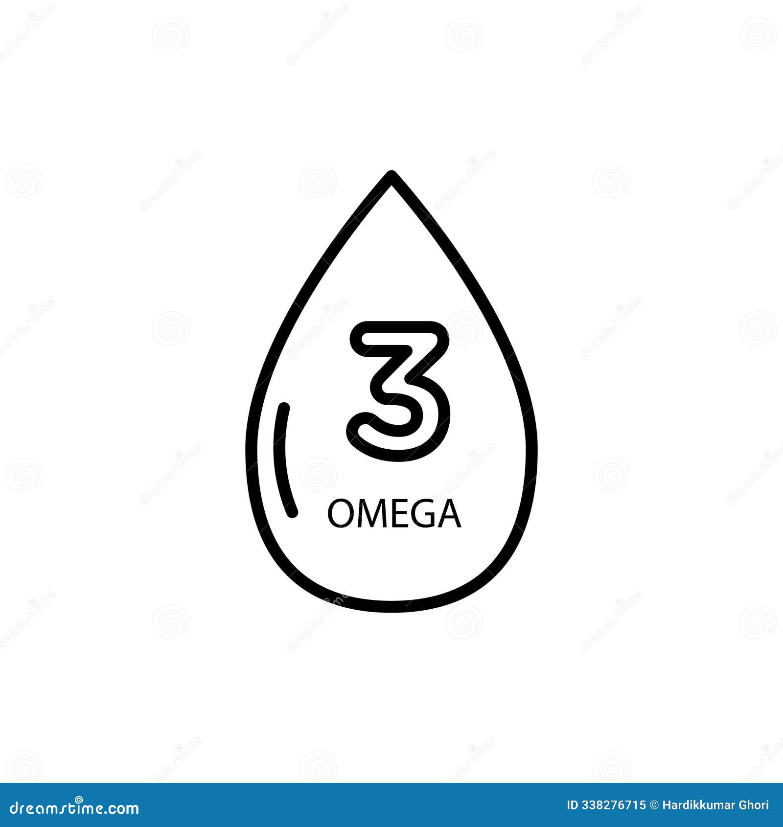 Omega 3 Icon Isolated on White Background Stock Vector - Illustration ...