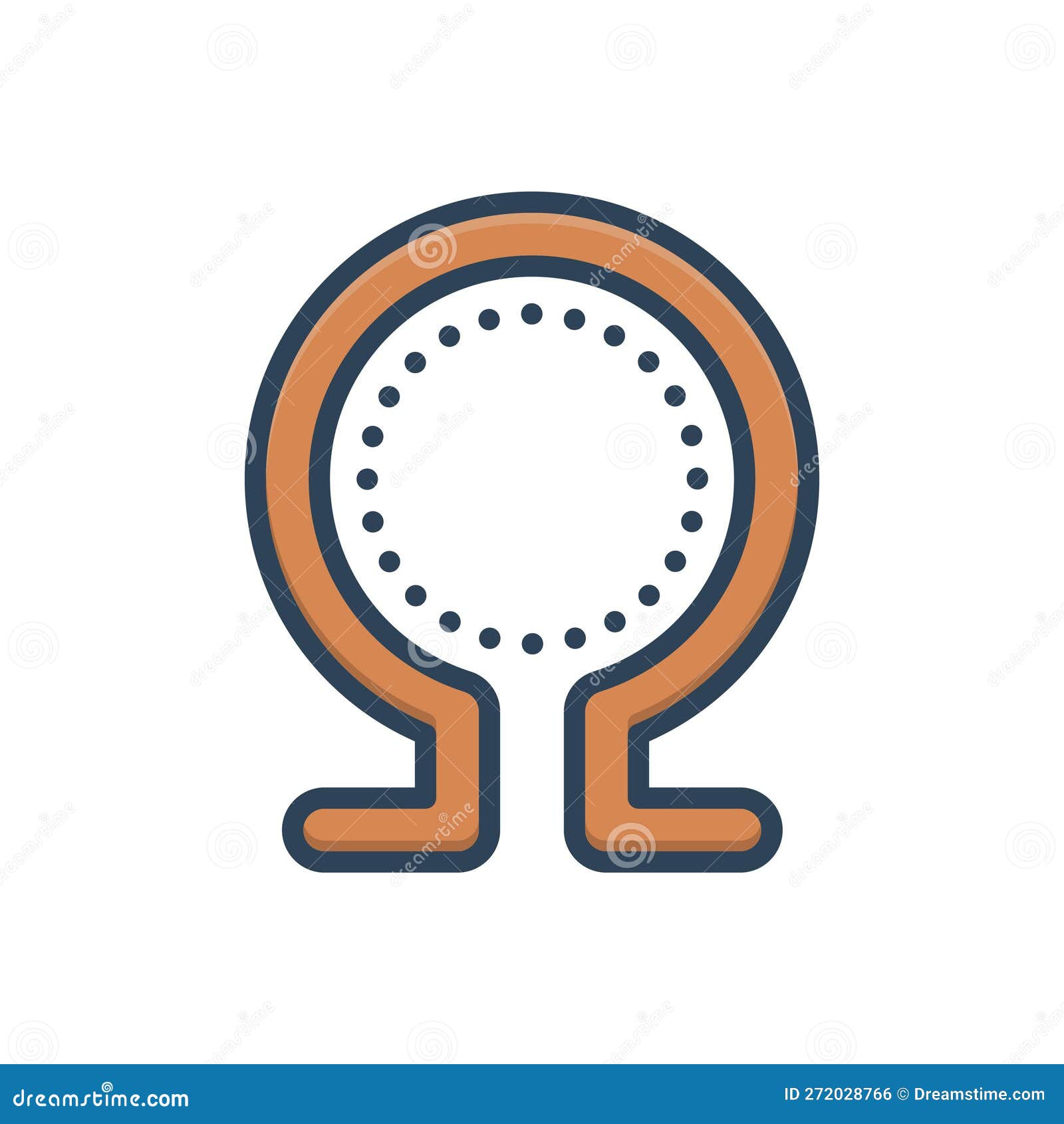 Color Illustration Icon for Omega, Ohm and Website Stock Illustration ...