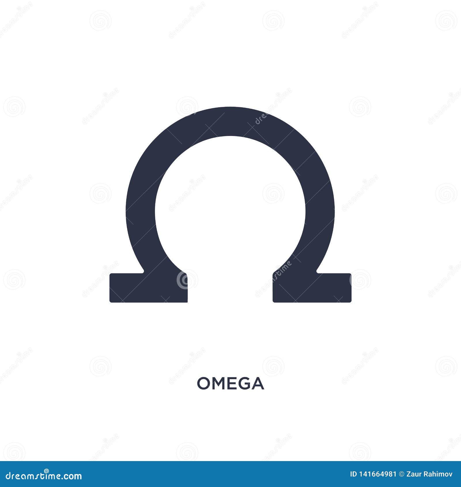 Omega Icon Set, Colorful Square Glossy Vector Illustrations In 6 ...