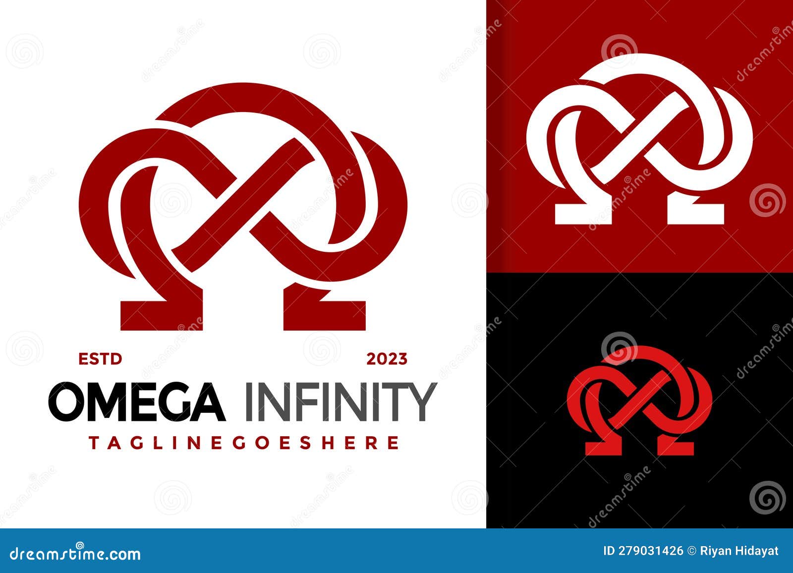 Omega Infinity Logo Vector Icon Illustration Stock Vector ...