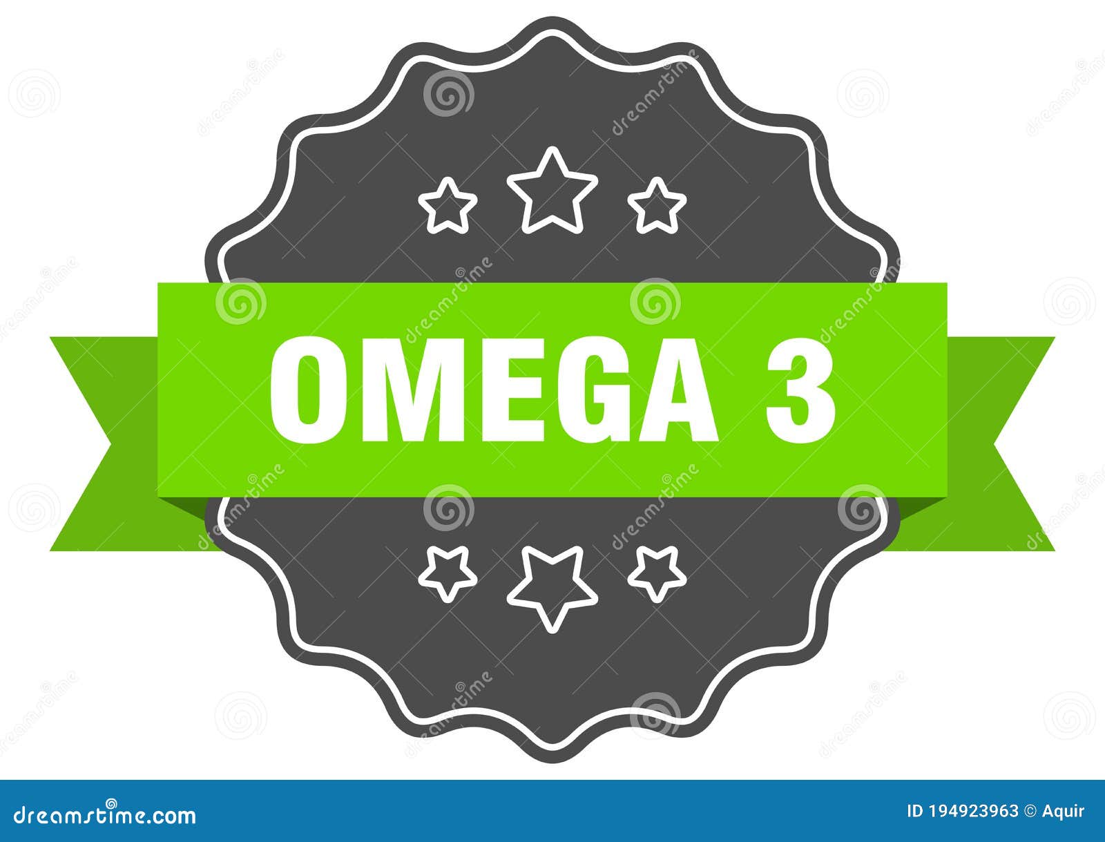 Omega 3 Label. Omega 3 Isolated Seal. Sticker. Sign Stock Vector ...
