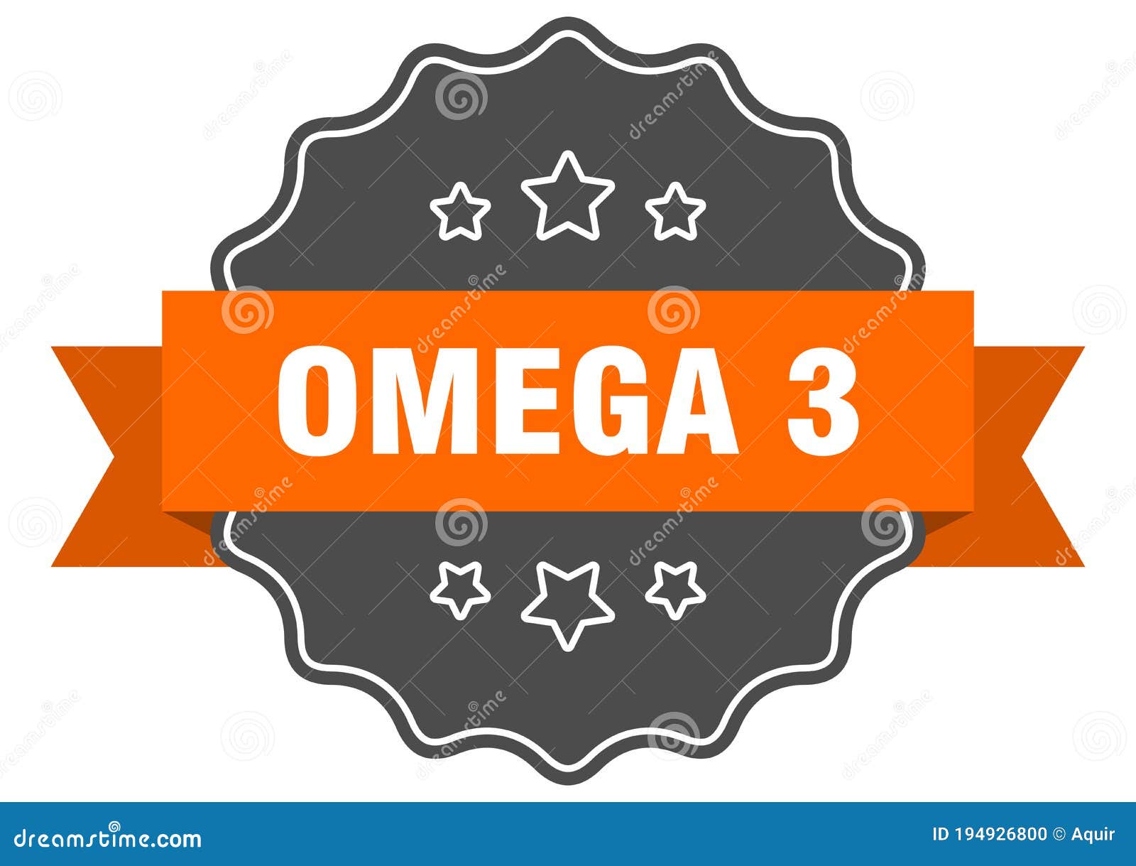 Omega 3 Label. Omega 3 Isolated Seal. Sticker. Sign Stock Vector ...