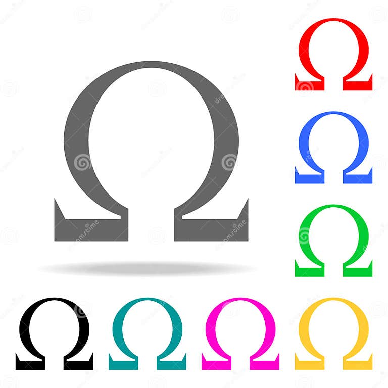 Omega Sign Icon. Elements in Multi Colored Icons for Mobile Concept and ...
