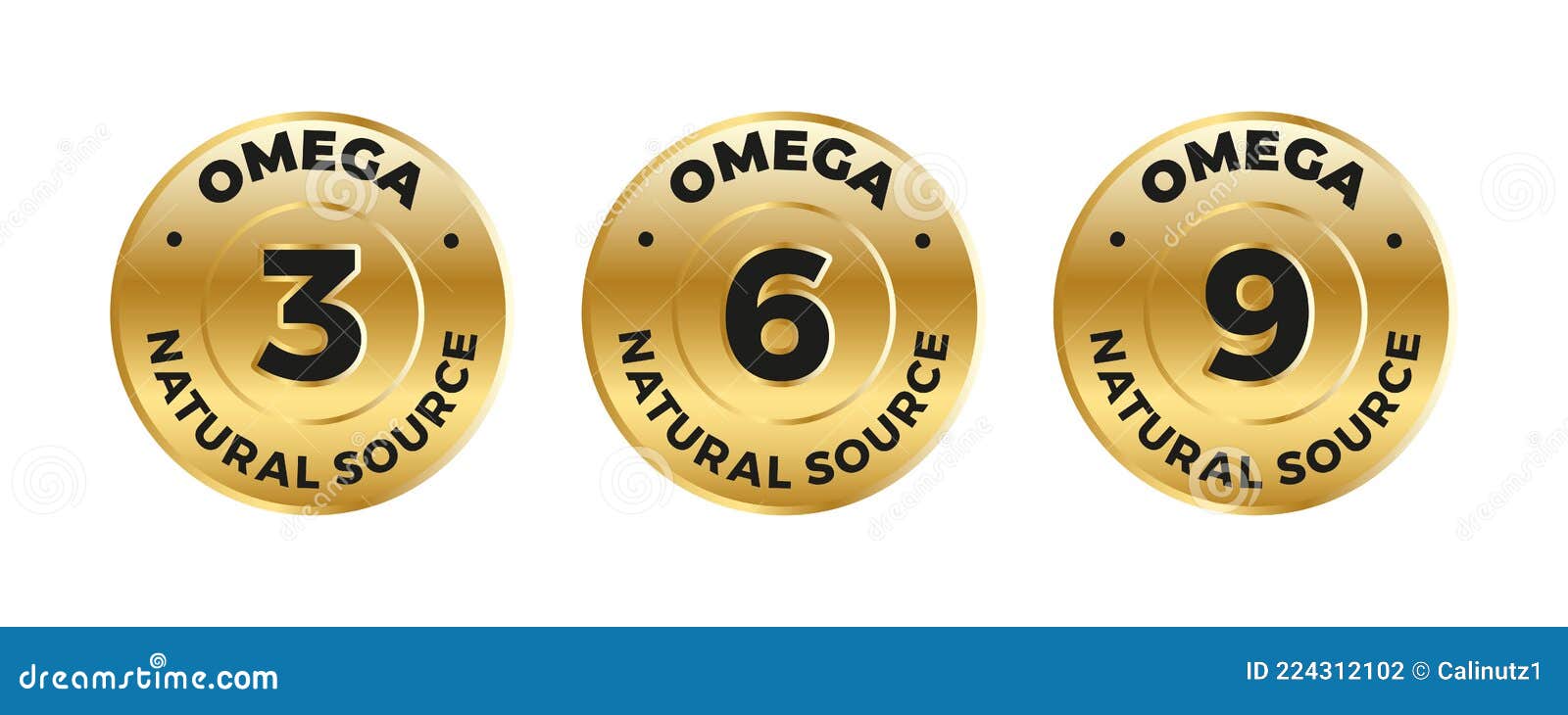 Omega 3 Badge On White Royalty-Free Stock Photo | CartoonDealer.com ...
