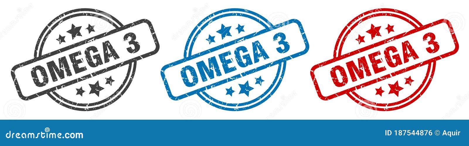 Omega 3 Stamp. Omega 3 Round Isolated Sign Stock Vector - Illustration ...