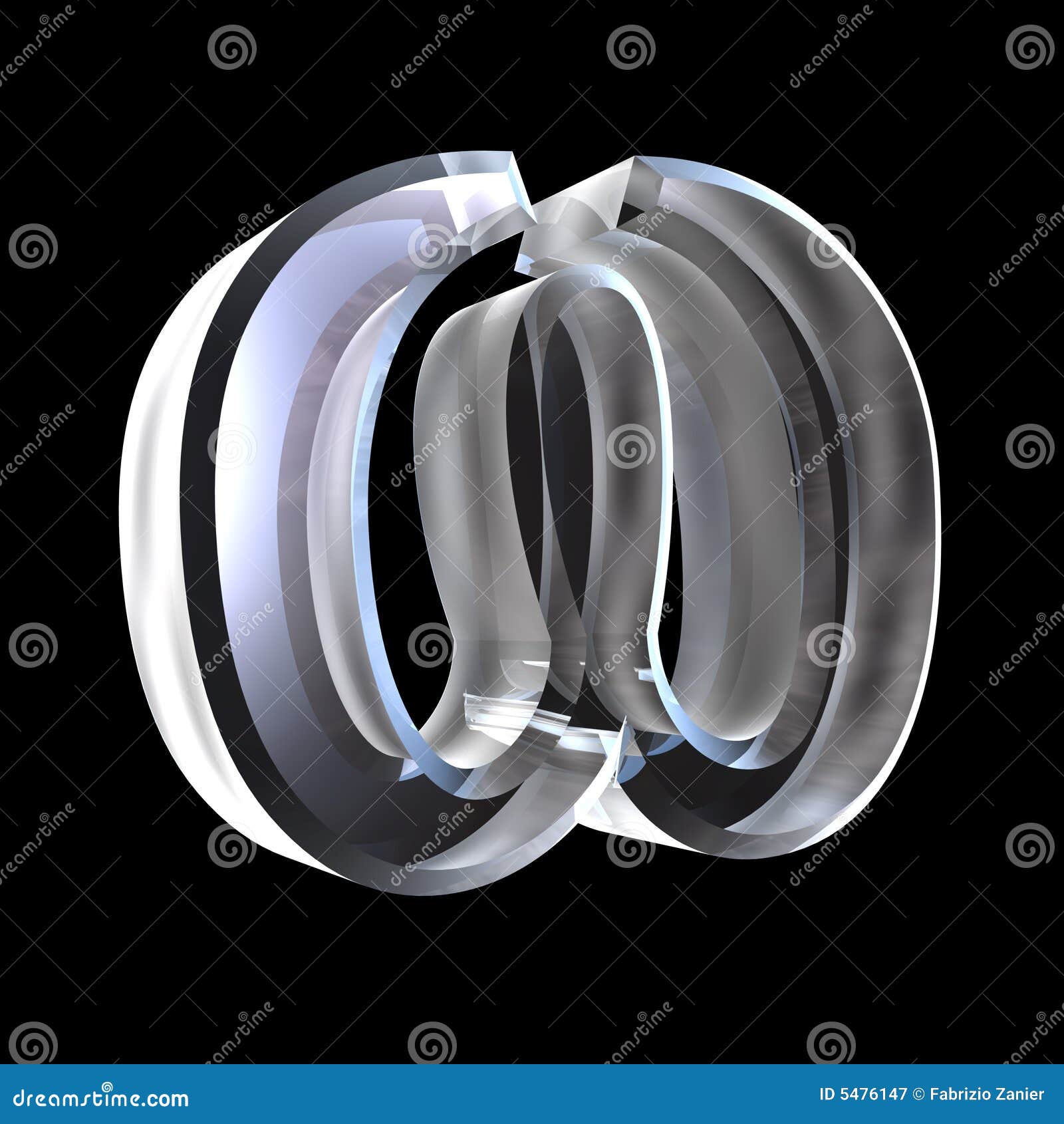 Omega Symbol In Glass X (3d) Picture. Image: 5476147