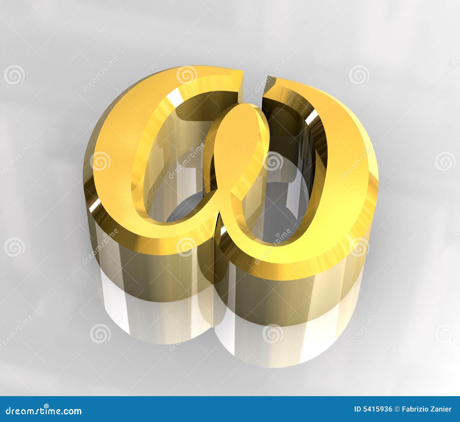 Omega Symbol In Gold (3d) Picture. Image: 5415936