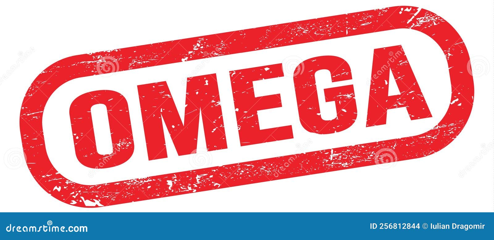 OMEGA, Text on Red Rectangle Stamp Sign Stock Illustration ...