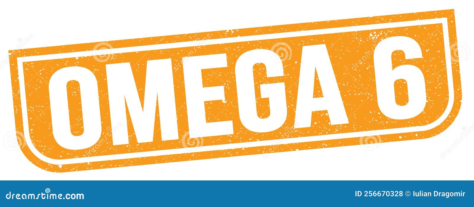 OMEGA 6 Text Written on Orange Stamp Sign Stock Illustration ...