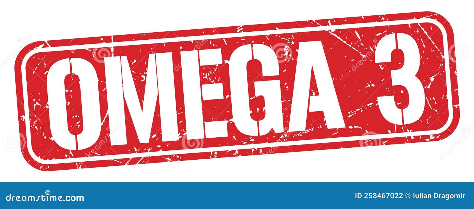 OMEGA 3 Text Written on Red Stamp Sign Stock Illustration ...