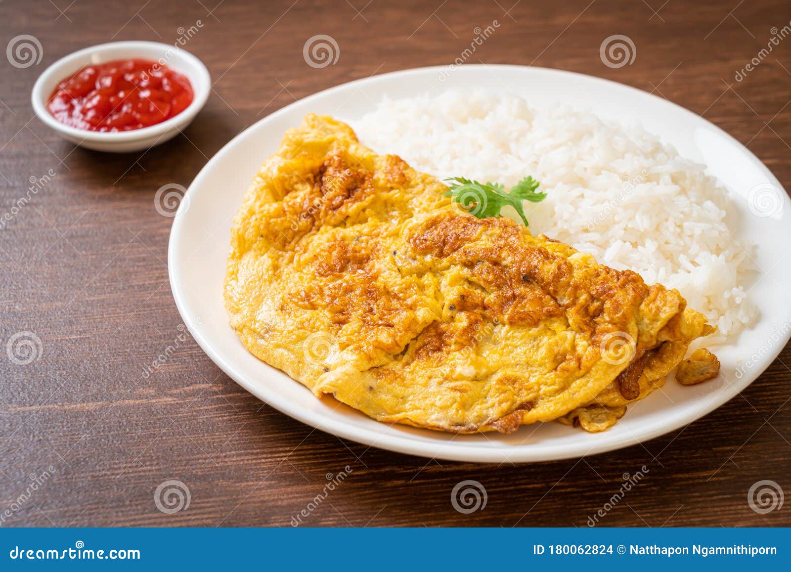 Omelette Rice With Demiglace Sauce Stock Photo | CartoonDealer.com ...