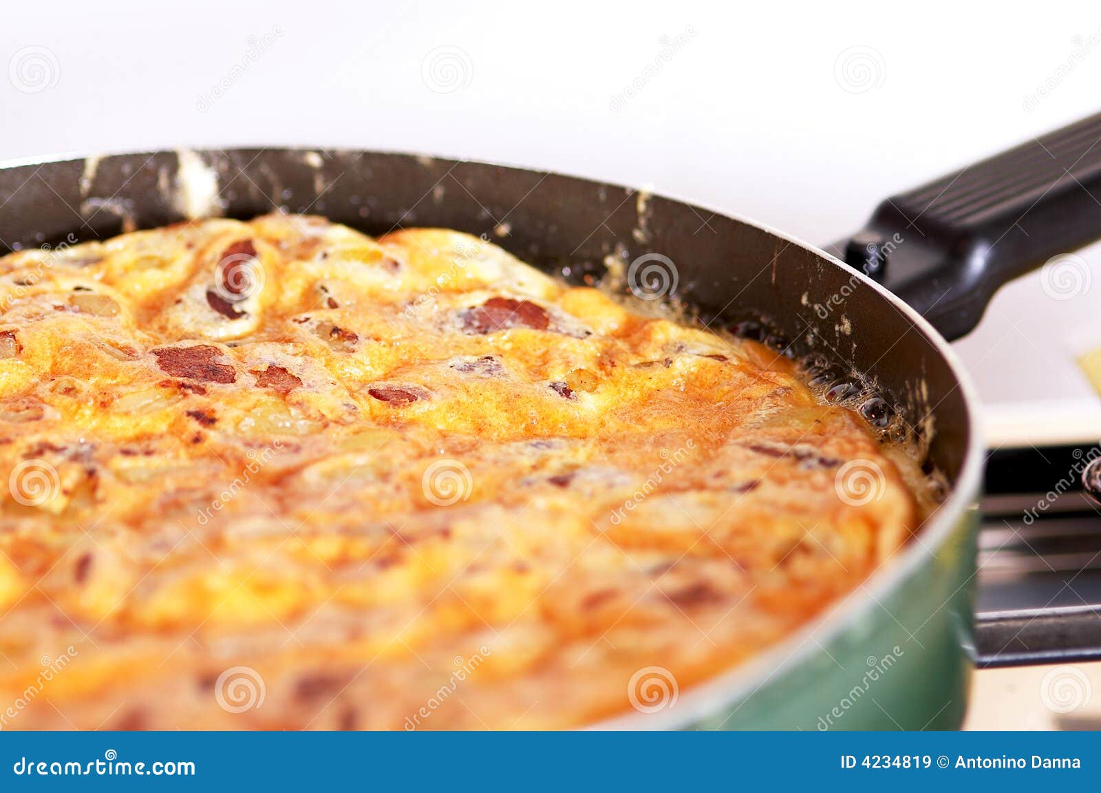 Omelet in a pan stock image. Image of health, omelet, omelette - 4234819