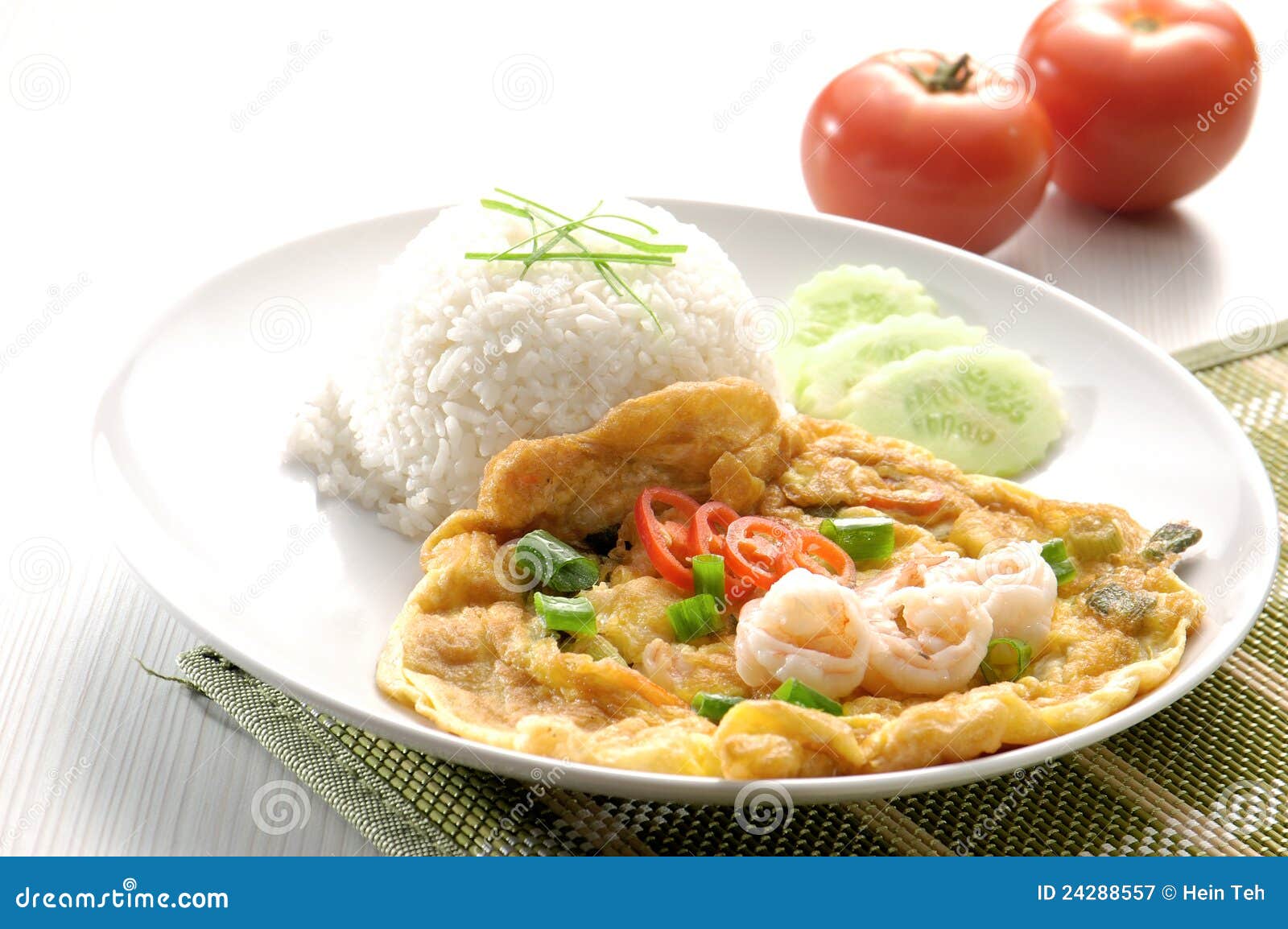 Omelet with Rice and Fish Sauce Stock Image - Image of cooking, chinese ...