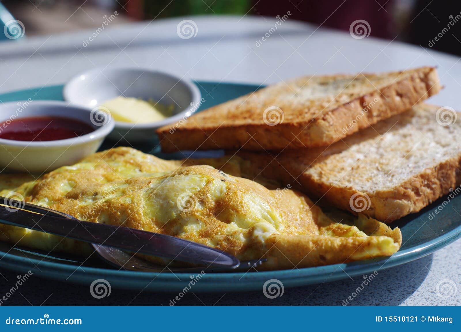 Omelette breakfast stock image. Image of toasted, omelette - 15510121