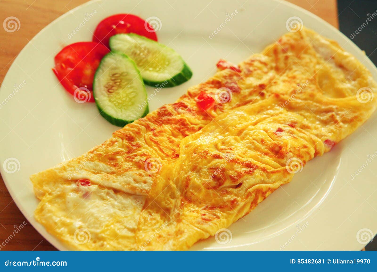 Omelette for Breakfast on Plate Stock Image - Image of dinner, morning ...