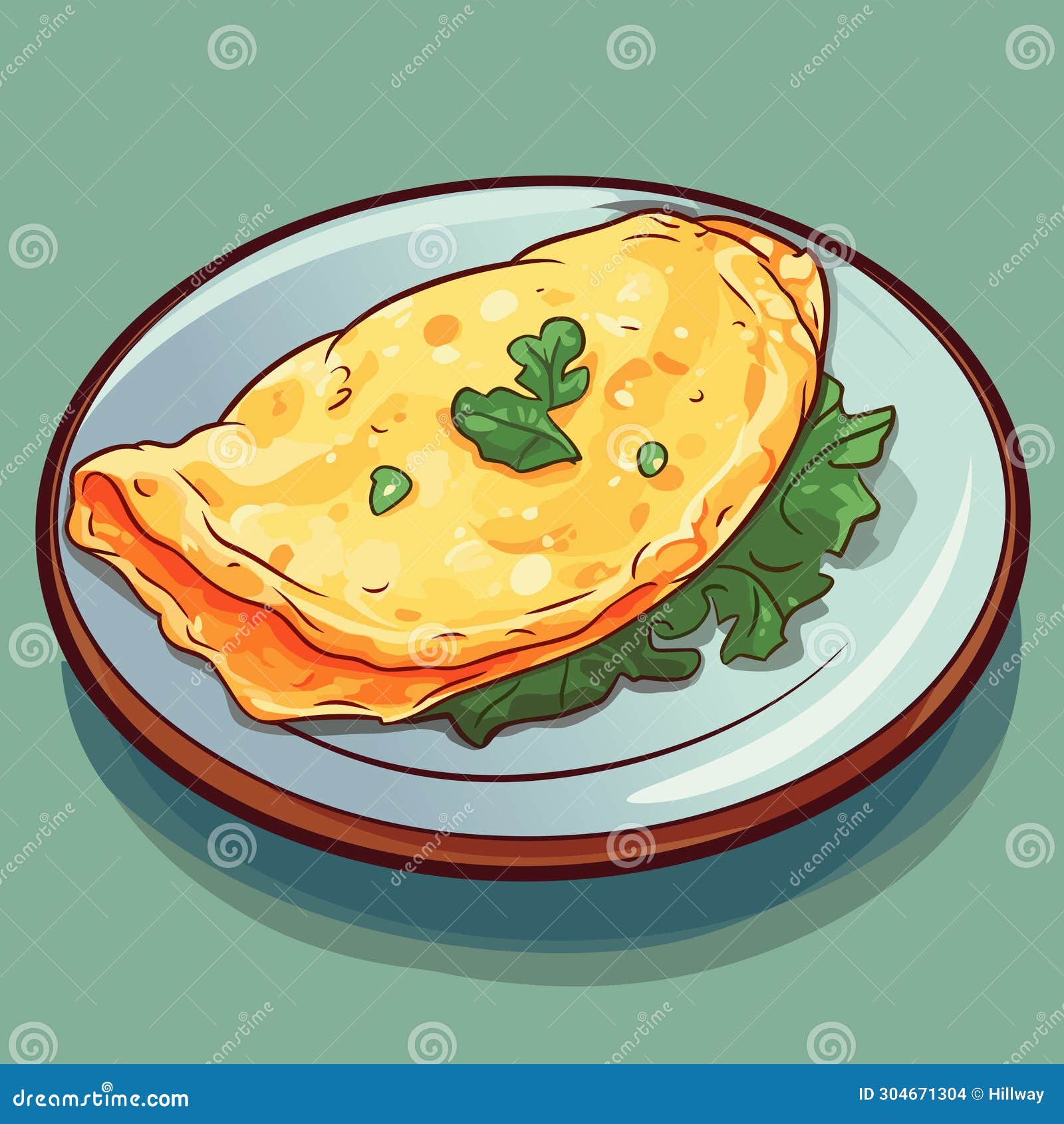 Omelette Scrambled Eggs As Tasty Dishes with Egg Ingredient Served on ...