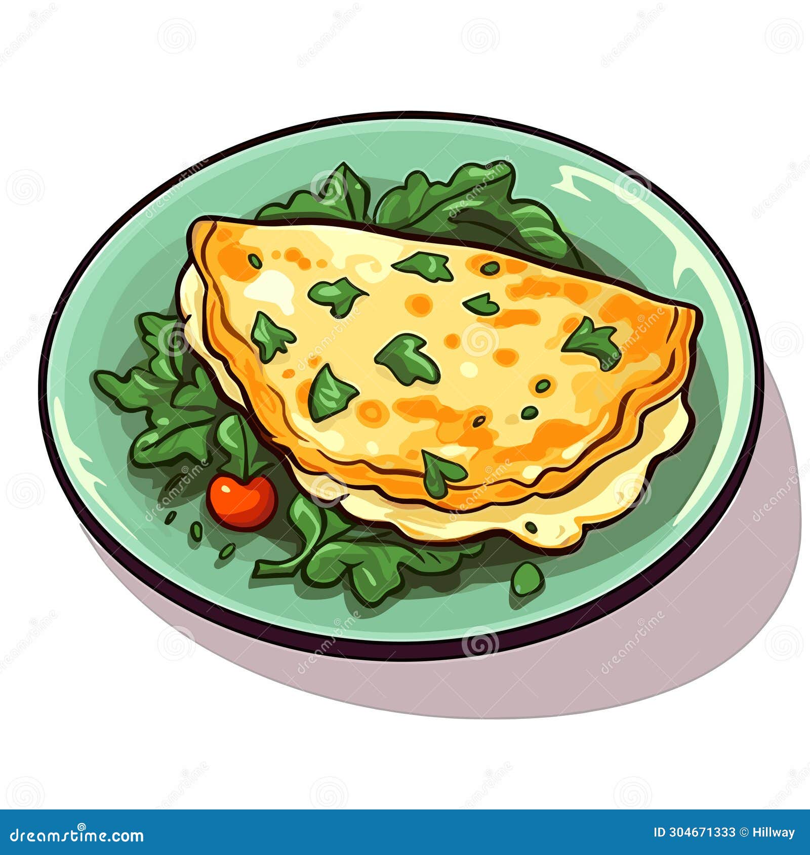Omelette Scrambled Eggs As Tasty Dishes with Egg Ingredient Served on ...