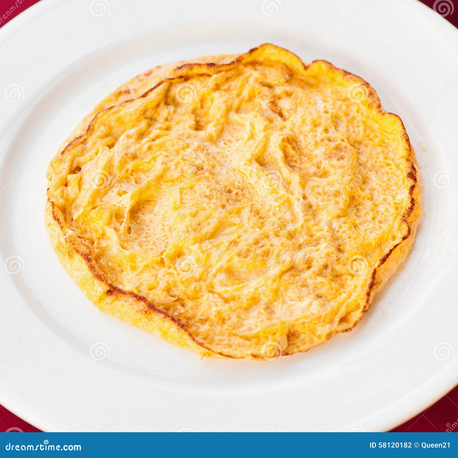 Omelette on a White Background Stock Photo - Image of savory, natural ...
