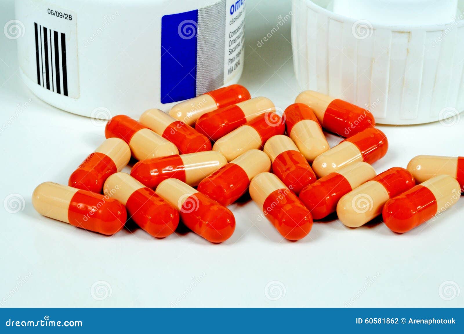 Omeprazole capsules. editorial photography. Image of medicines - 60581862