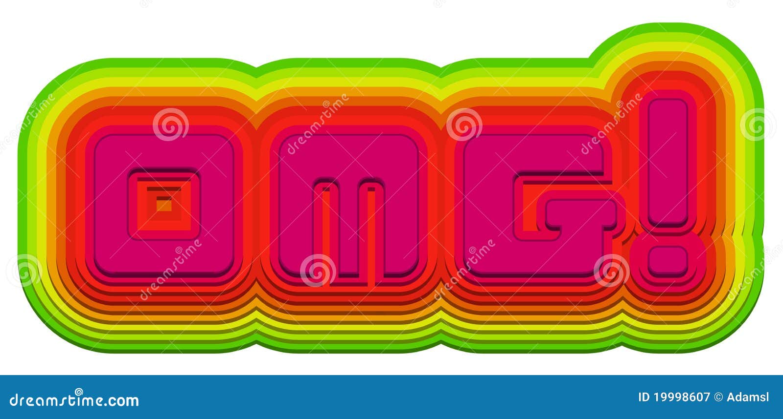 OMG! stock vector. Illustration of orange, exclamation - 19998607