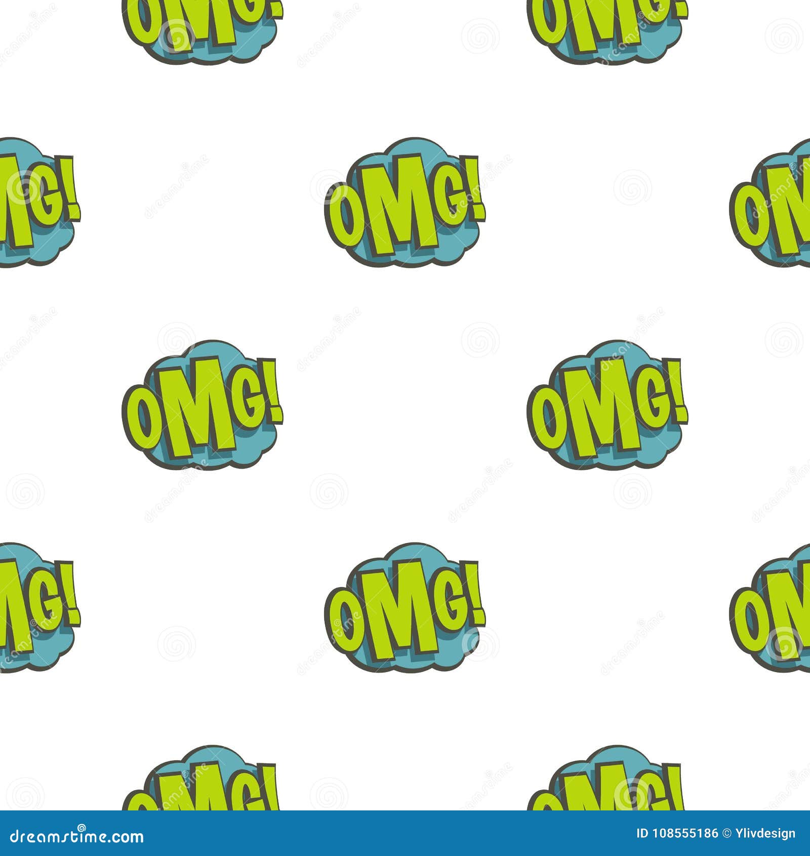 OMG, Comic Book Explosion Pattern Seamless Stock Vector - Illustration ...