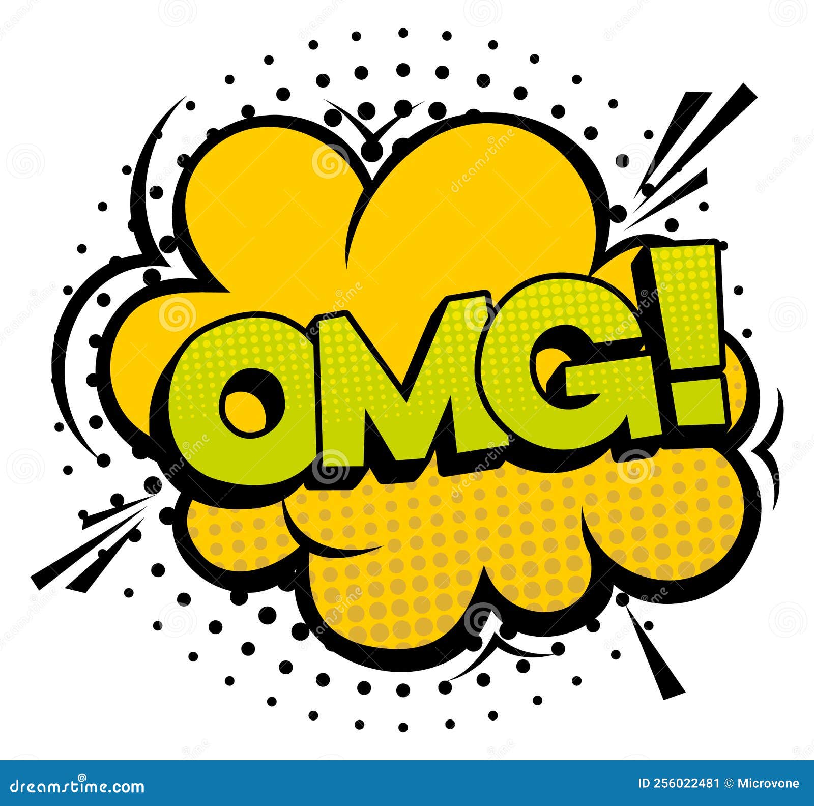 Omg Comic Cloud in Color Pop Art Style Stock Vector - Illustration of ...