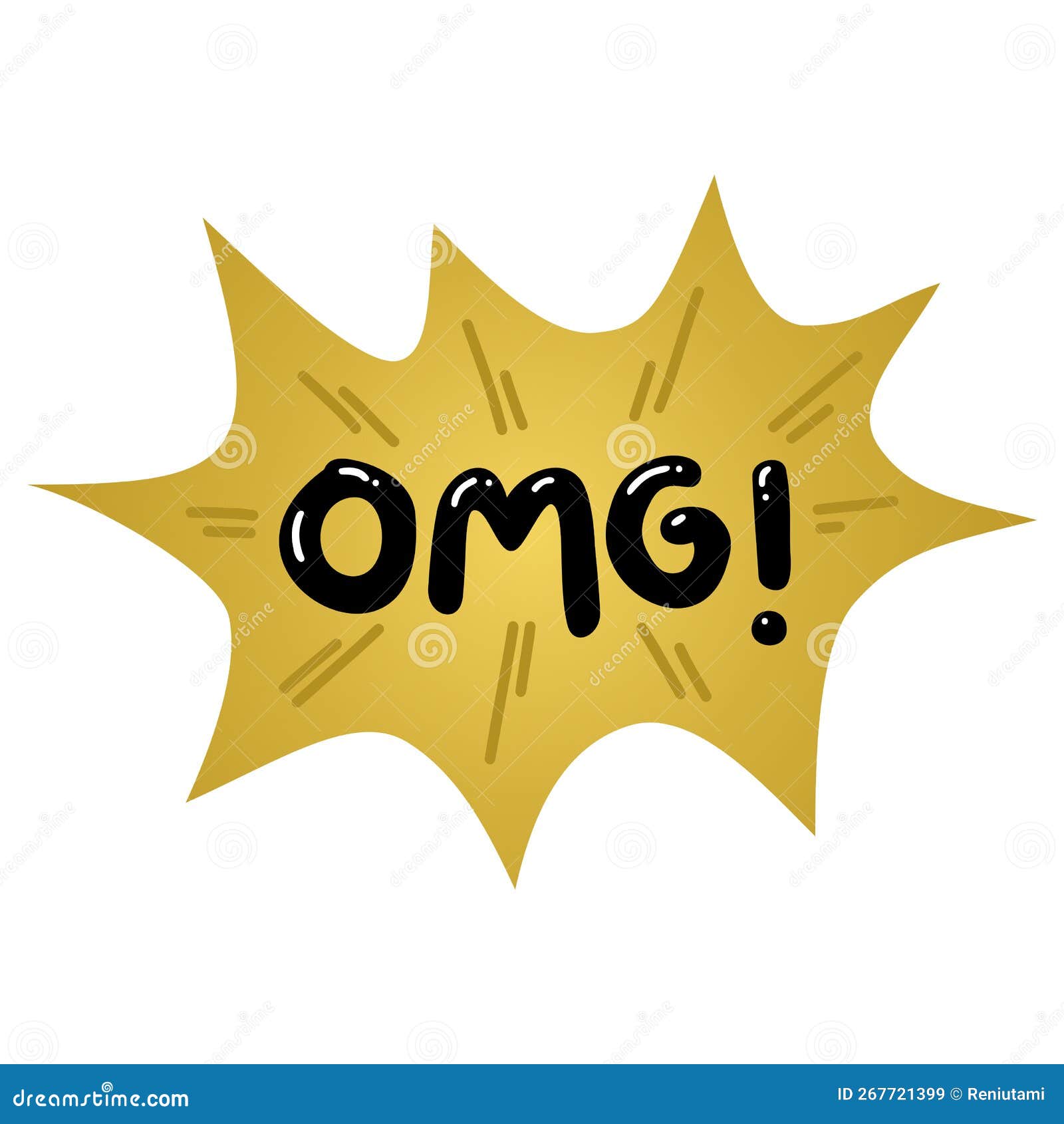 OMG Comic Speech Bubble Expression Text Cartoon Illustration Retro Pop ...