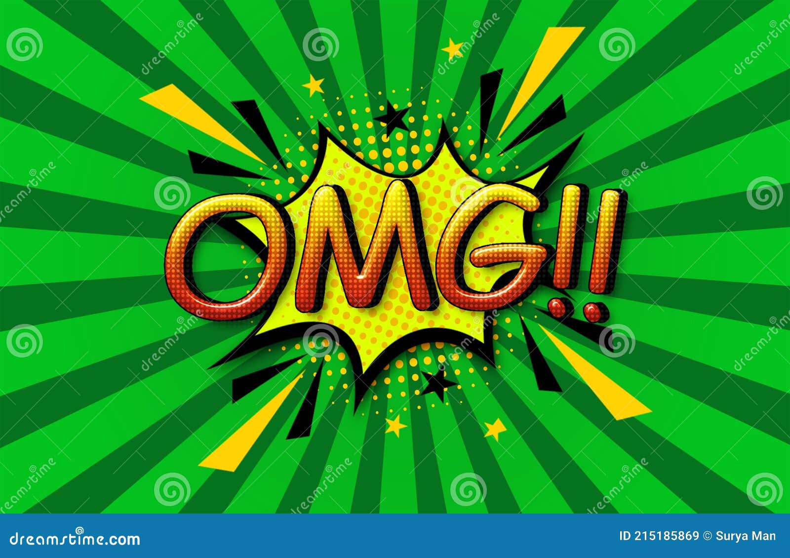 OMG Comic Speech 3d Text Style Effect High Resolution Stock Vector ...