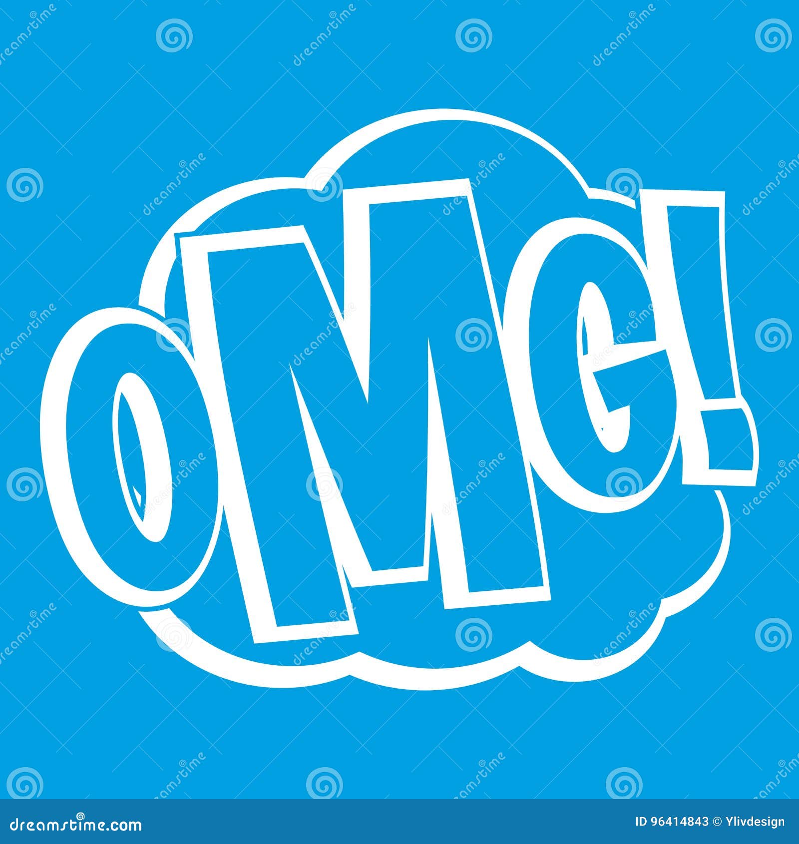 OMG, Comic Text Speech Bubble Icon White Stock Vector - Illustration of ...