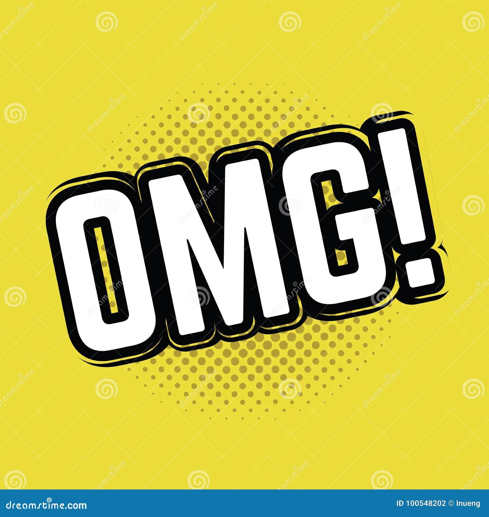 OMG Comic text stock vector. Illustration of retro, balloon - 100548202