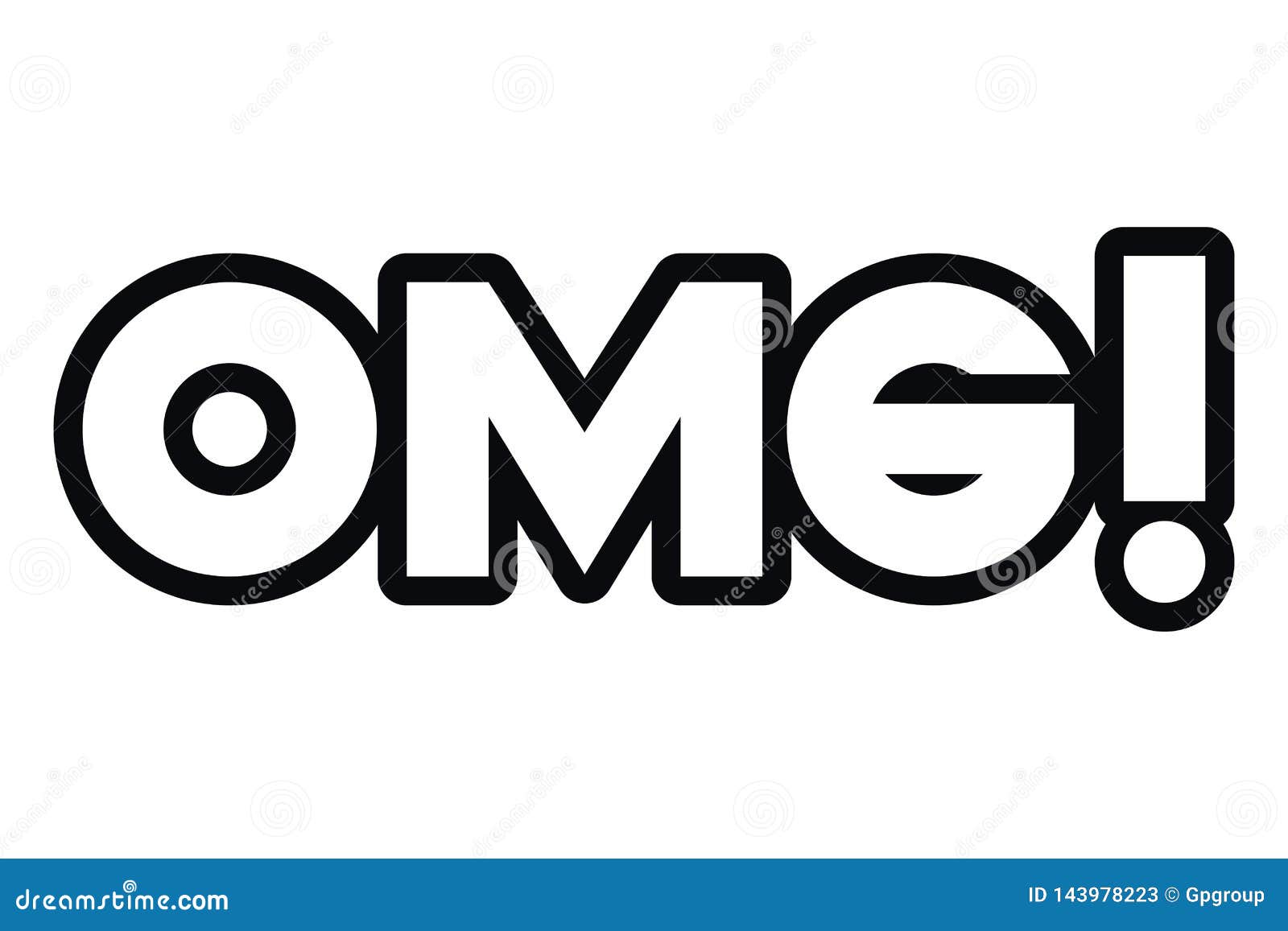 Omg Comic Words Isolated Icon Stock Vector - Illustration of background ...