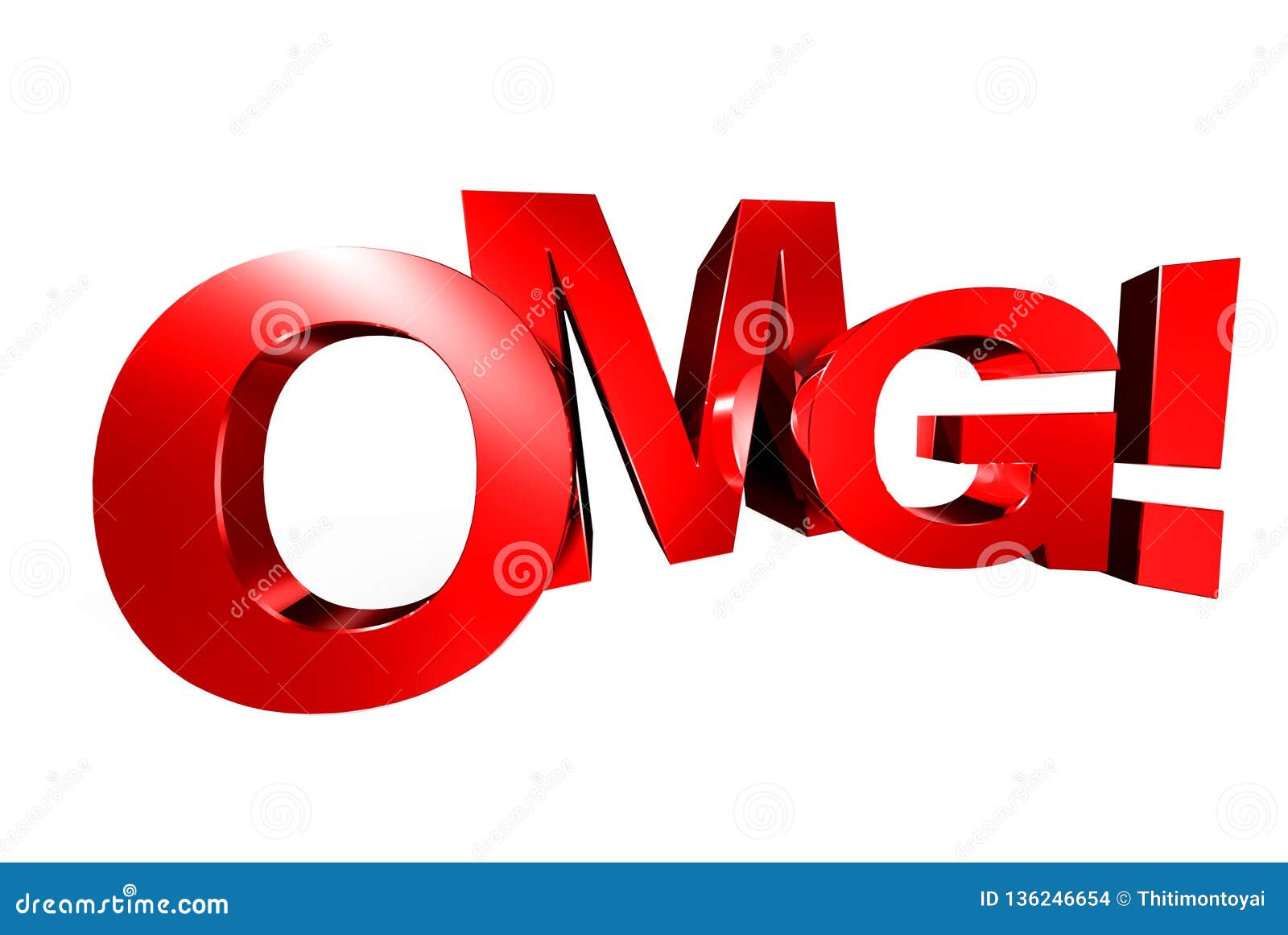 Omg 3d red. stock illustration. Illustration of sticker - 136246654