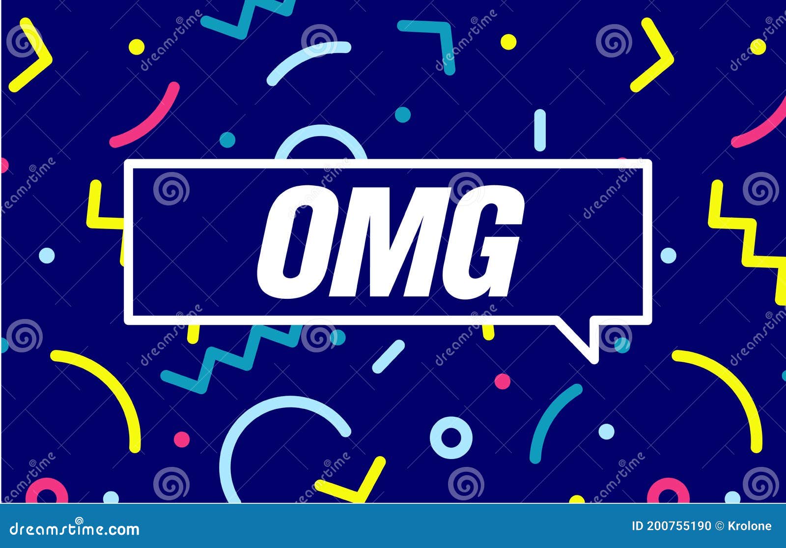 OMG in Design Banner. Vector Template for Web, Print, Presentation ...